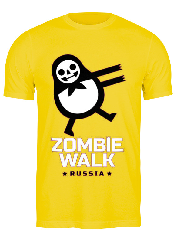Футболка мужская Printio Zombie walk - russia желтая 3XL