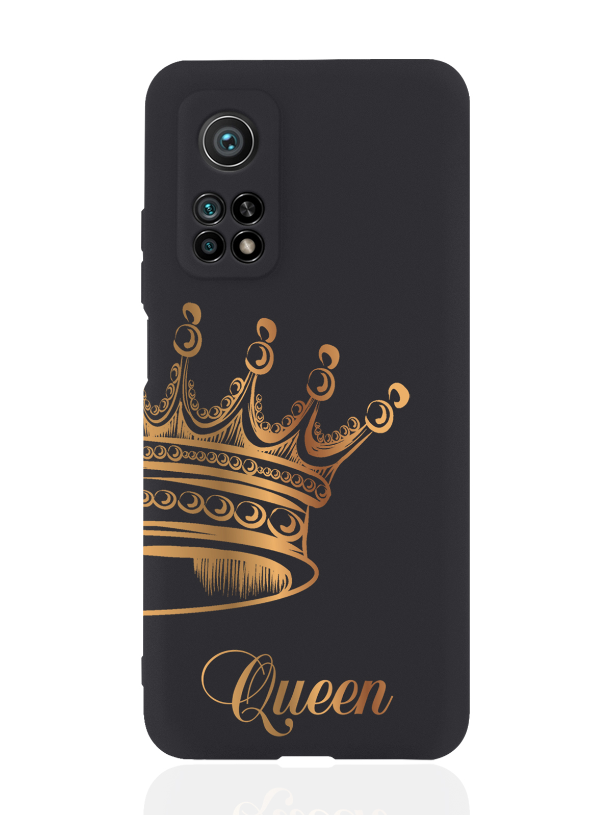 Чехол MustHaveCase для Xiaomi Mi 10T Парный чехол корона Queen черный