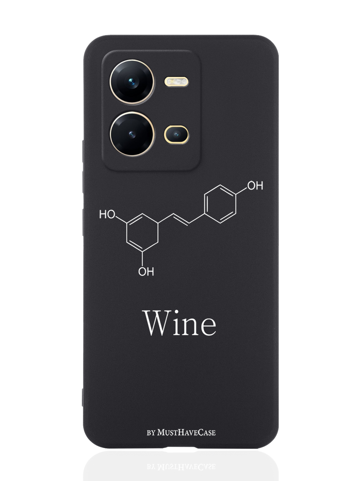 Чехол MustHaveCase для Vivo V25e/V25 Молекула вина черный