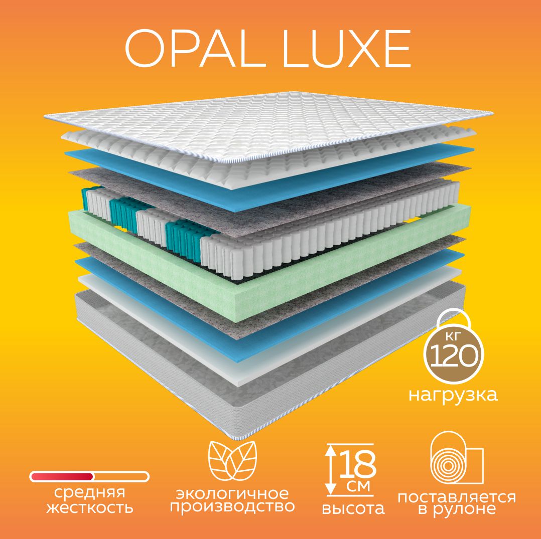 Матрас пружинный Сны и Матрасы OPAL LUXE 80х200