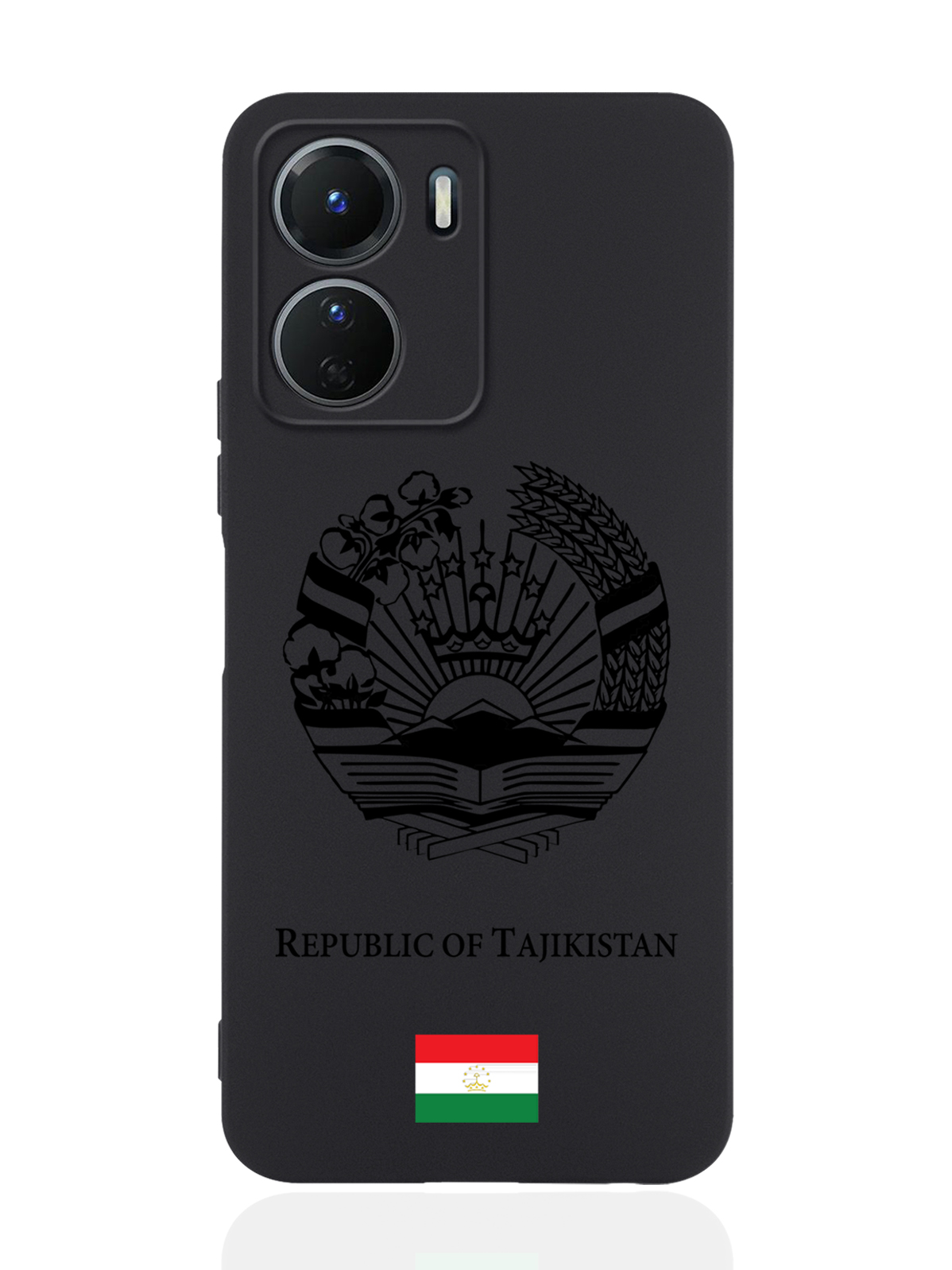 Чехол SignumCase для Vivo Y16 Черный лаковый Герб Таджикистана черный