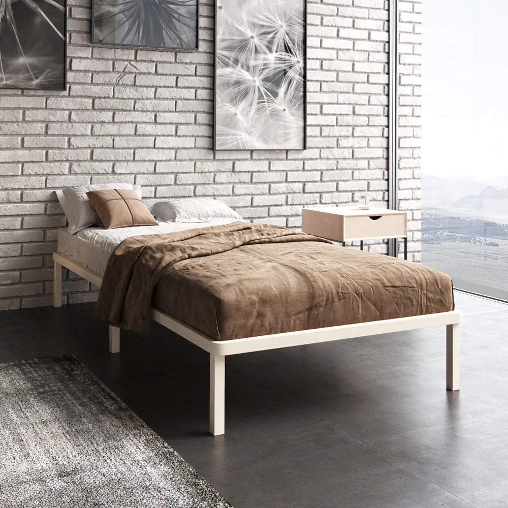 Односпальная кровать, 90х200 см, деревянная, Light Sleep, Hansales