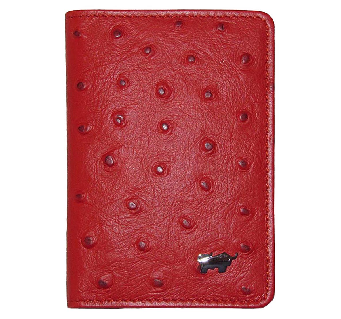 Визитница Braun Buffel 40400-125-080  OSTRICH красная.