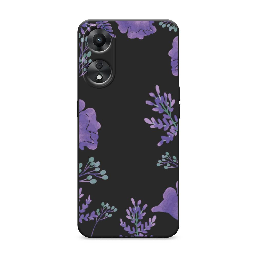 Чехол Awog на Oppo A78 5G "Сиреневая цветочная рамка"