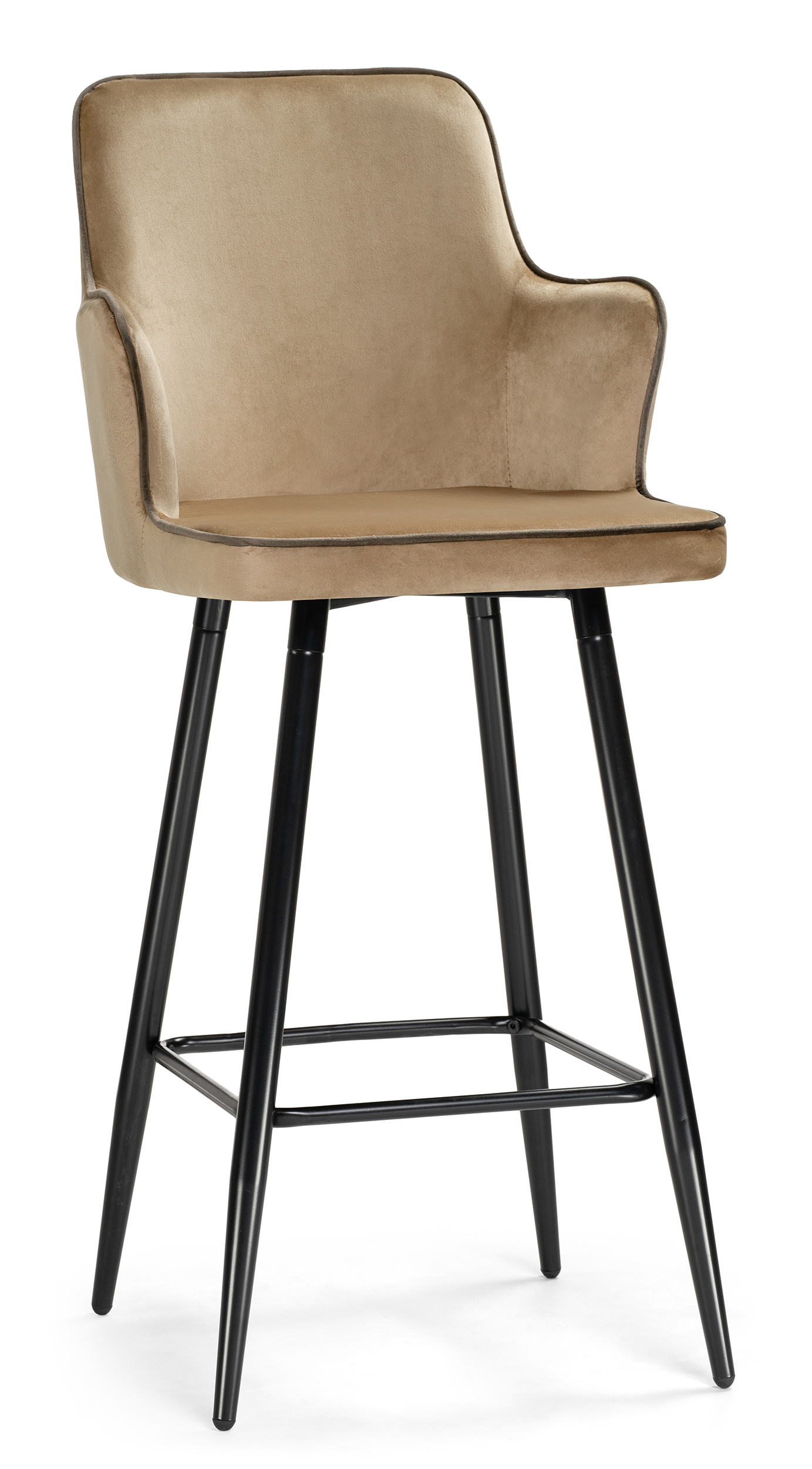 Барный стул Woodville Feona 15072, черный/коричневый