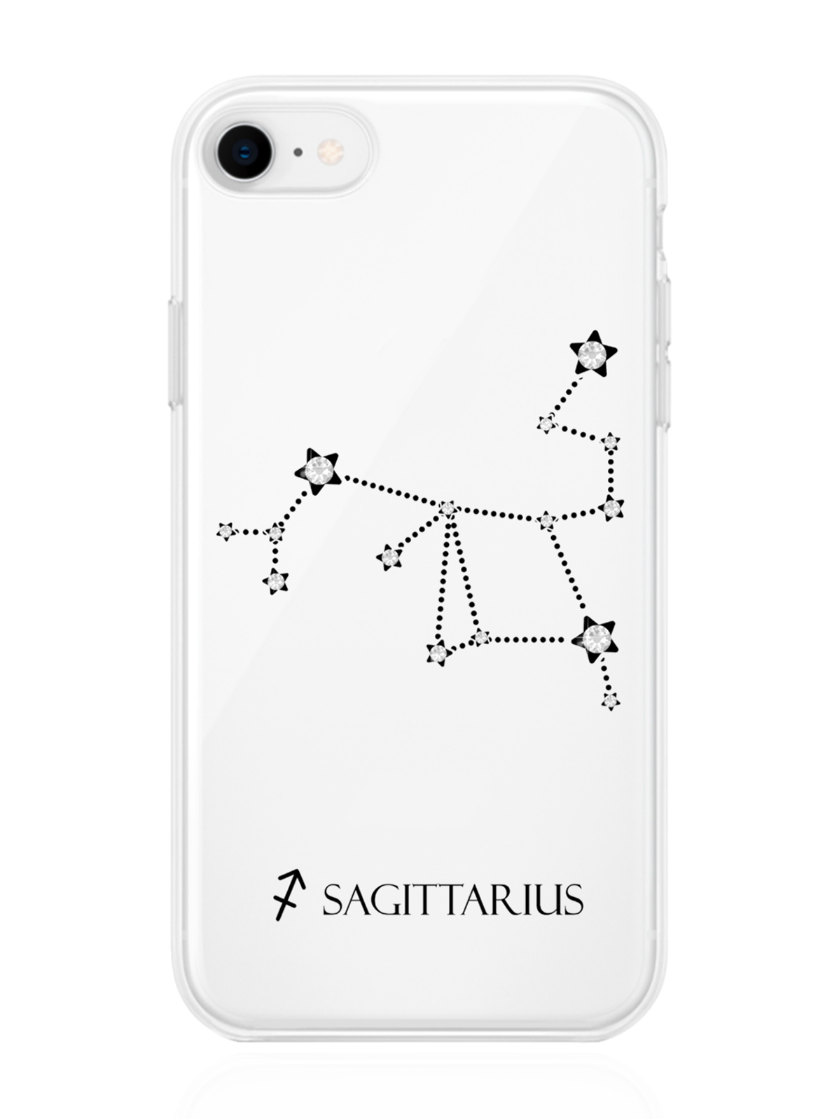 Чехол с инкрустацией кристаллами Lux для iPhone 7/8/SE2020 Стрелец Sagittarius