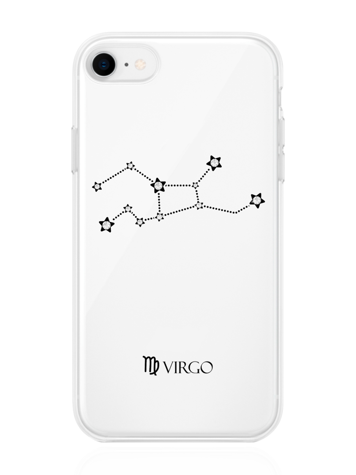 Чехол с инкрустацией кристаллами Lux для iPhone 7/8/SE2020 Дева Virgo
