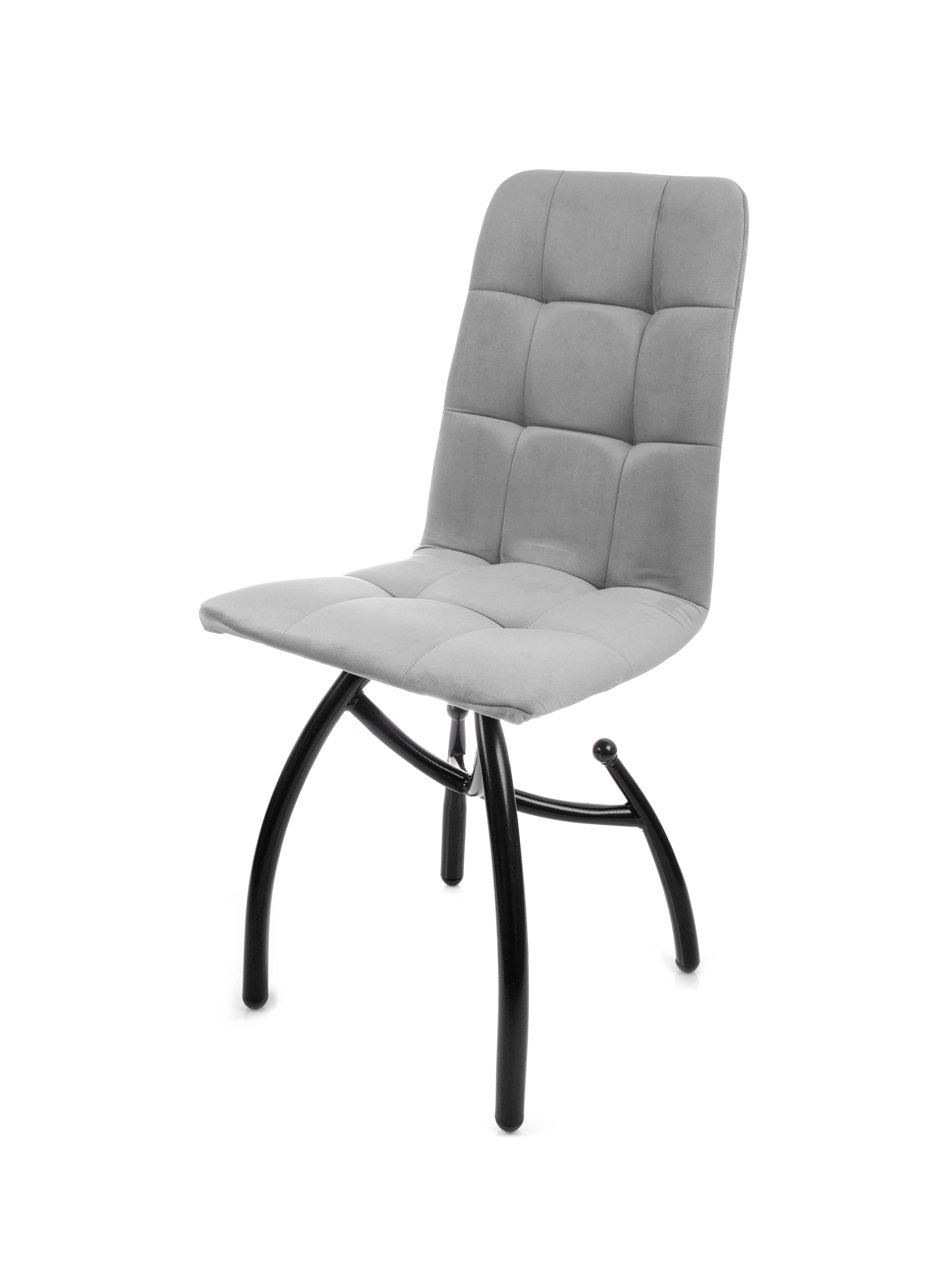 Комплект стульев Квадро 3, 23070774 серый/черный (2 шт)