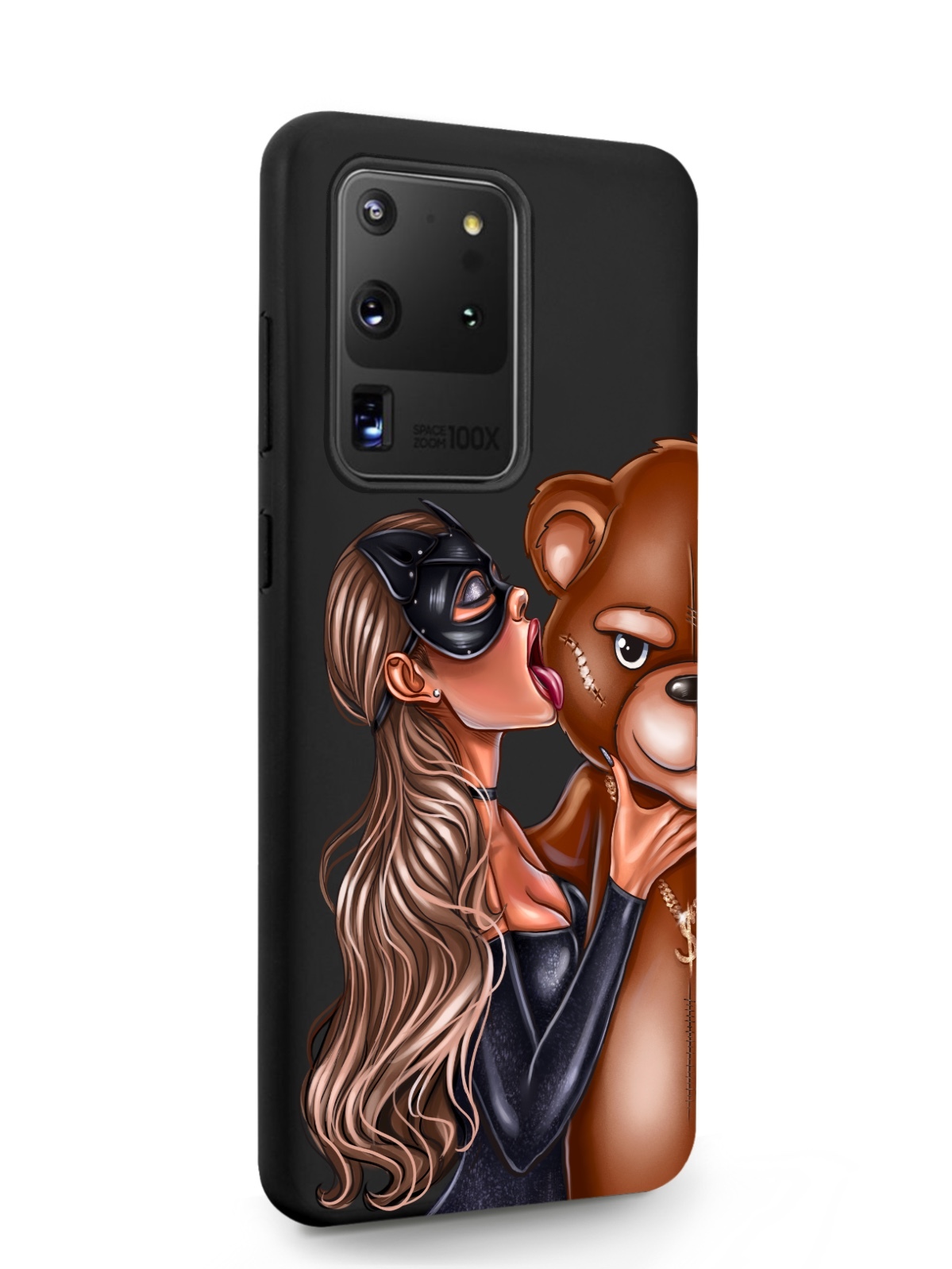 Чехол MustHaveCase для Samsung Galaxy S20 Ultra Кошечка и мишка черный