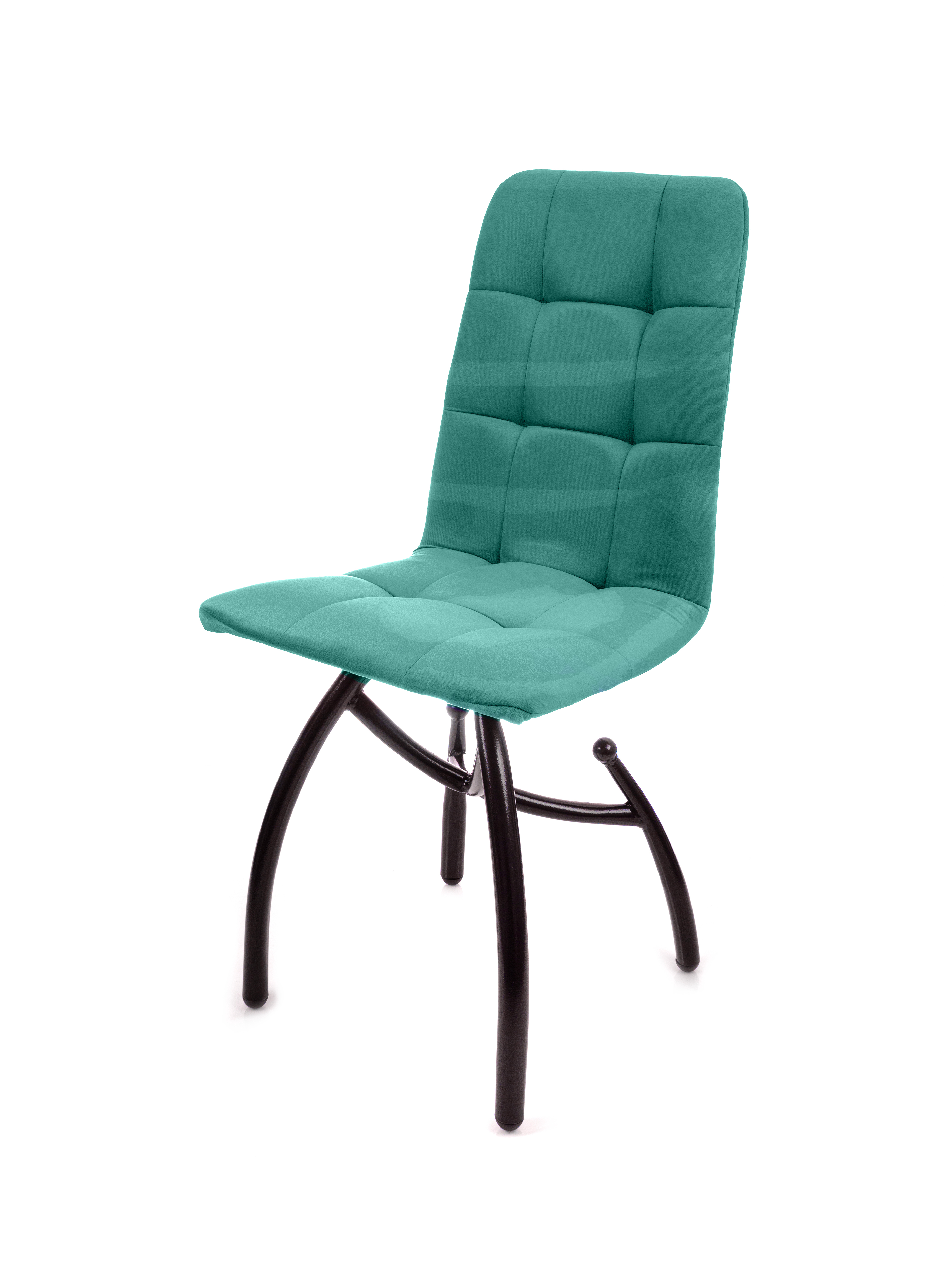 Комплект стульев Квадро 3, 23070775 изумрудный/черный (2 шт)