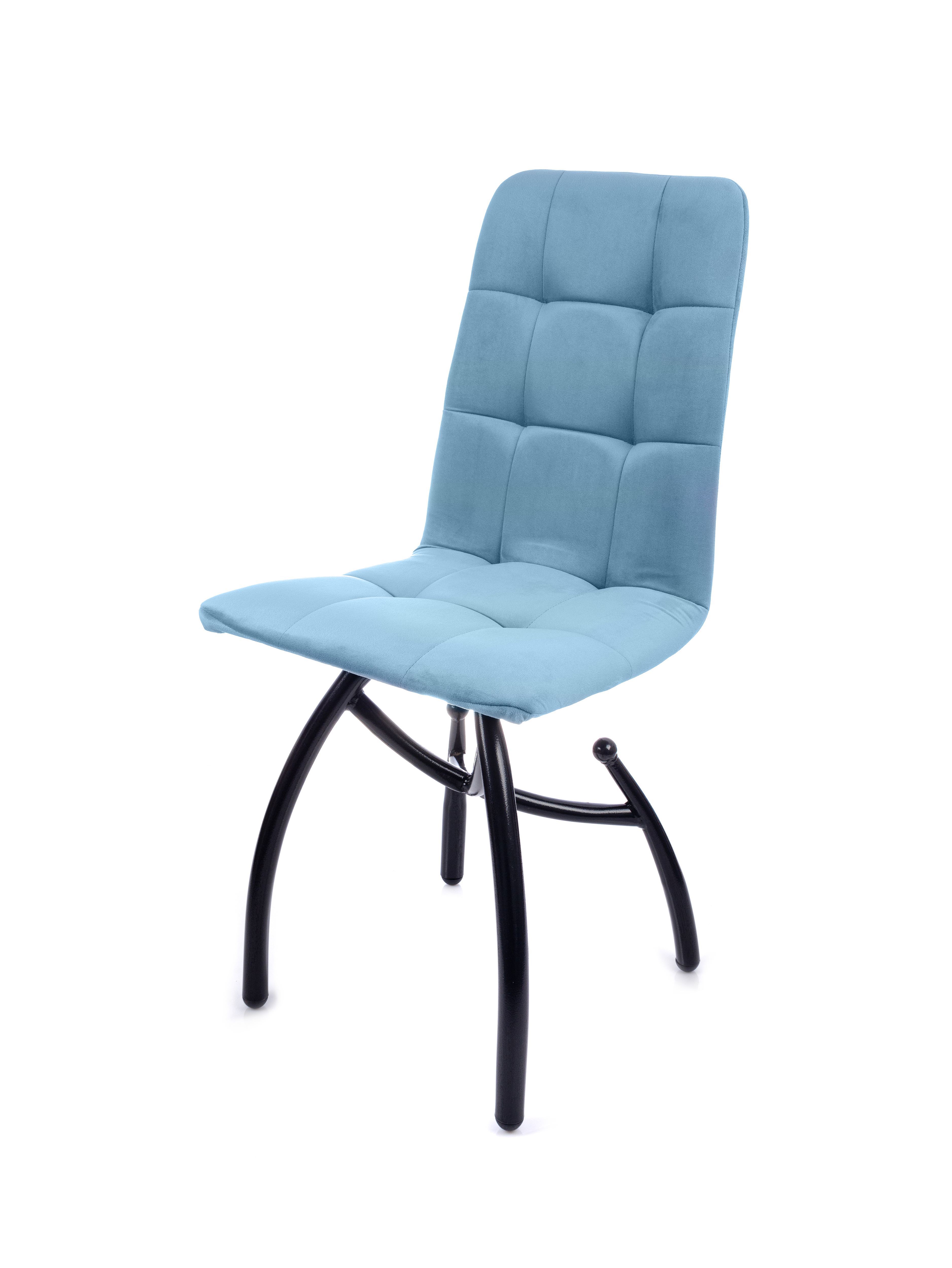 Комплект стульев Квадро 3, 23070770 голубой/черный (2 шт)