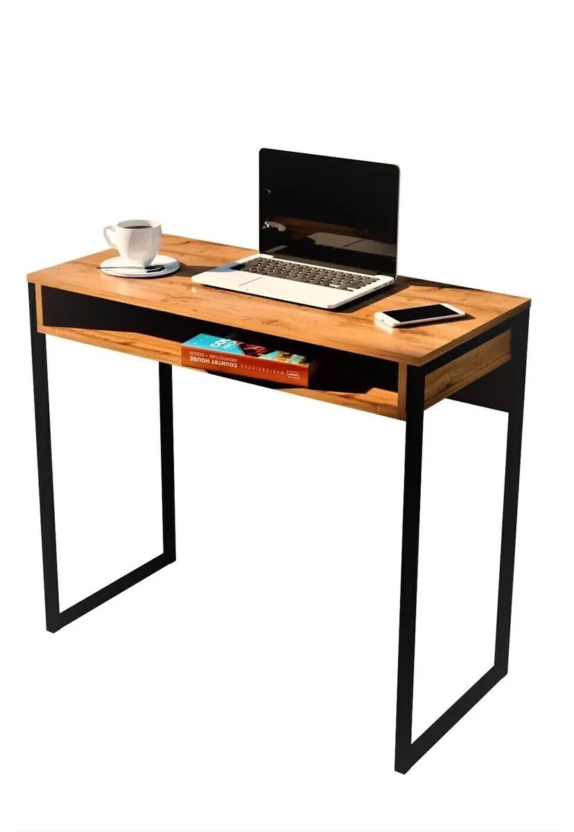 Письменный компьютерный стол, WOODSTEEL, Chicago lite, PS850/400/760, 85x40x76 см. Чёрный