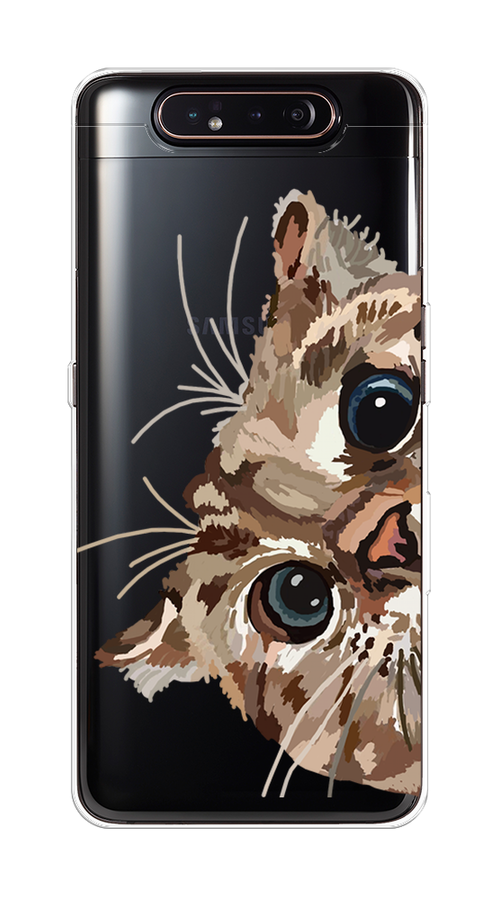 Чехол на Samsung Galaxy A80  "Любопытный кот"