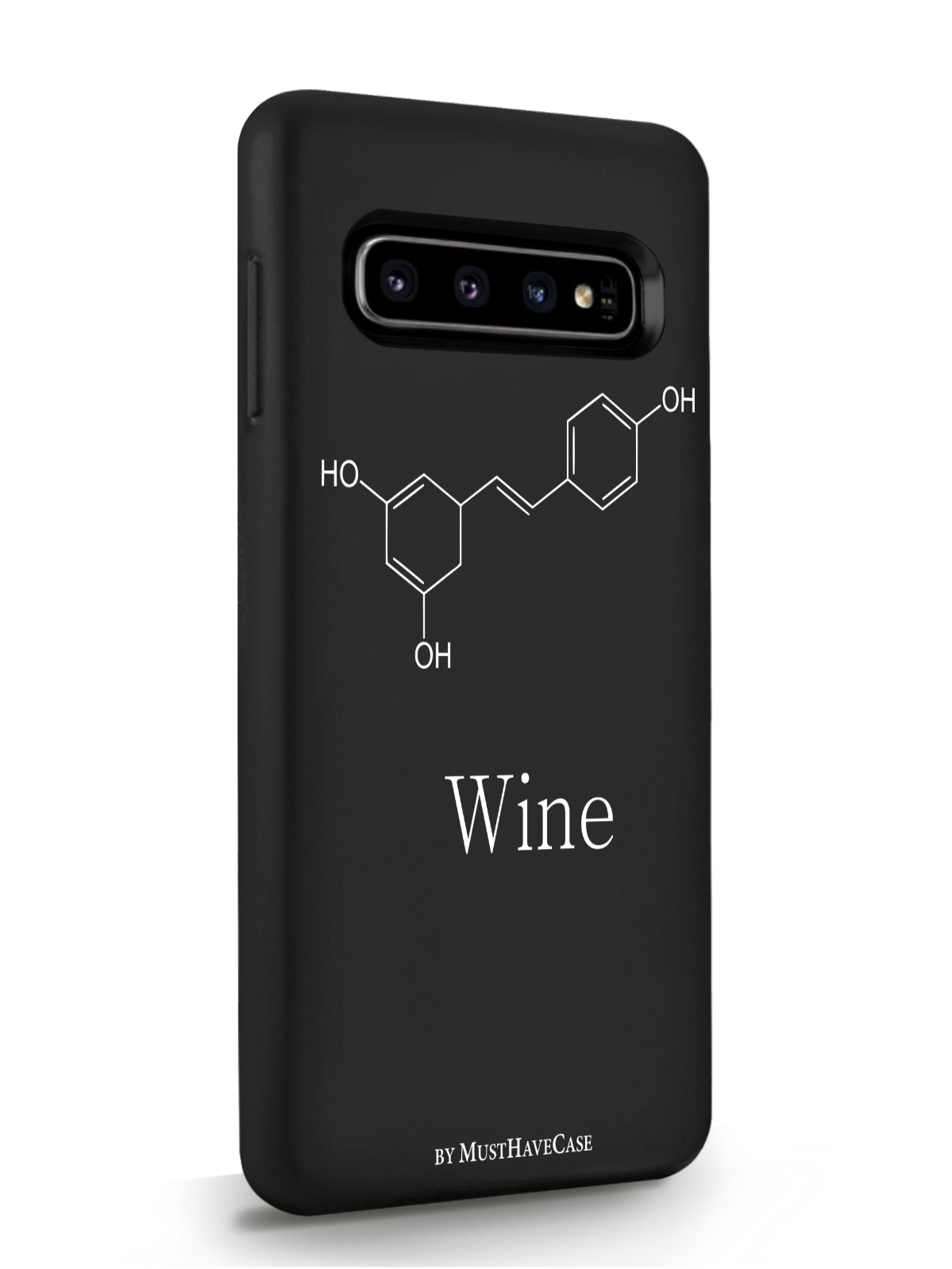 Чехол MustHaveCase для Samsung Galaxy S10 Молекула вина черный
