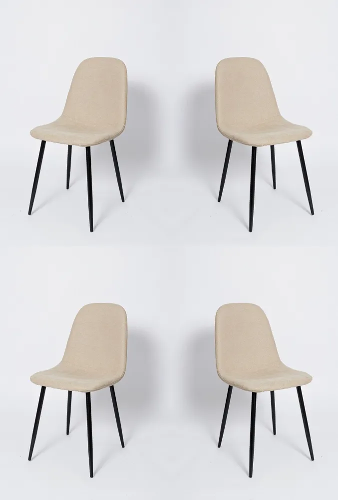 Комплект стульев La Room XS2441, 4 шт, песочный, ткань