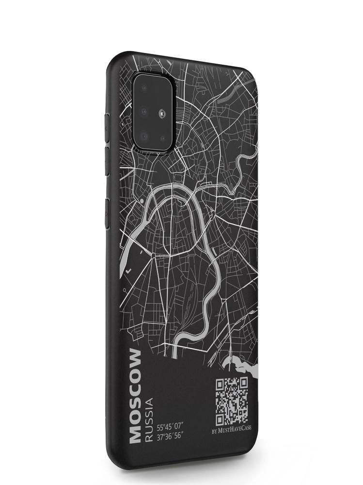 Чехол MustHaveCase для Samsung Galaxy A51 Карта Москвы черный
