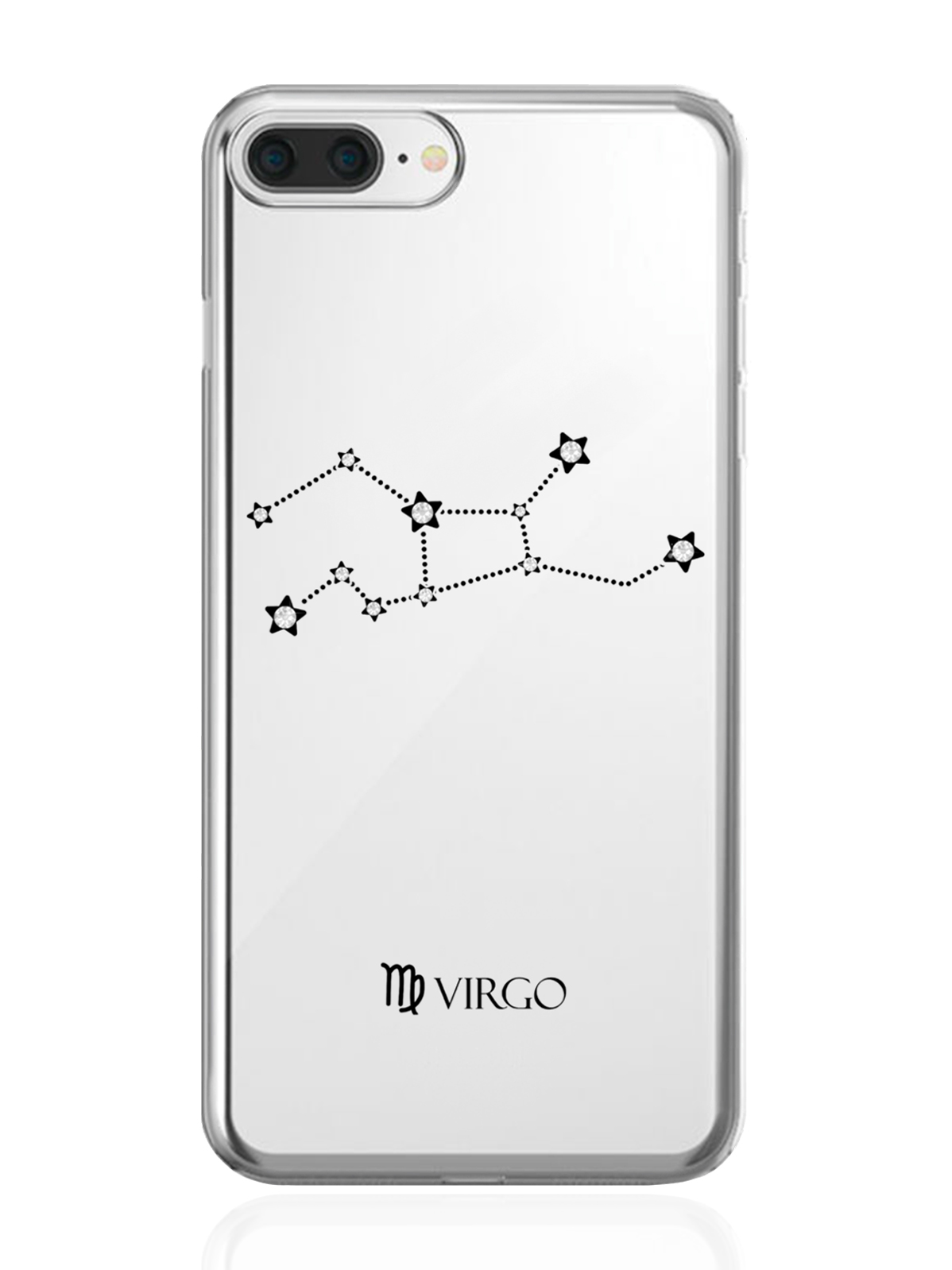 Чехол с инкрустацией кристаллами Lux для iPhone 7/8 Plus Дева Virgo