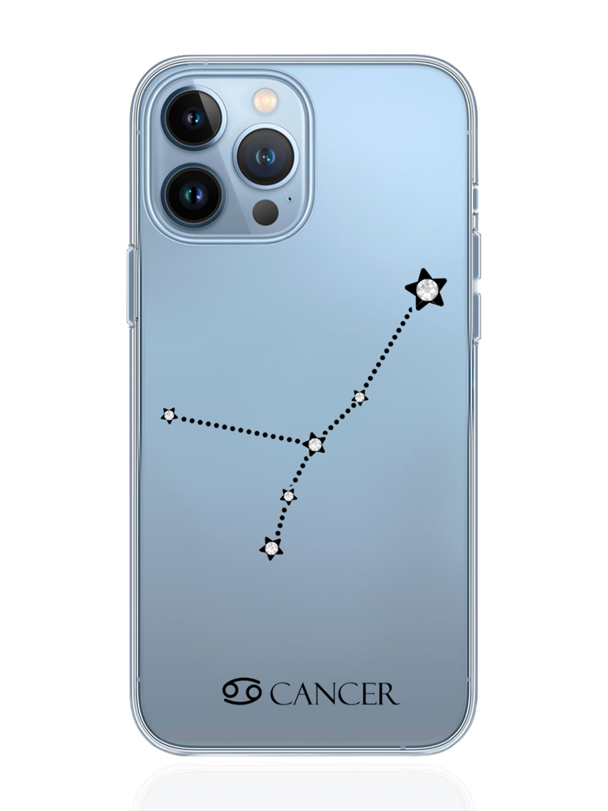 Чехол с инкрустацией кристаллами Lux для iPhone 13 Pro Max Рак Cancer
