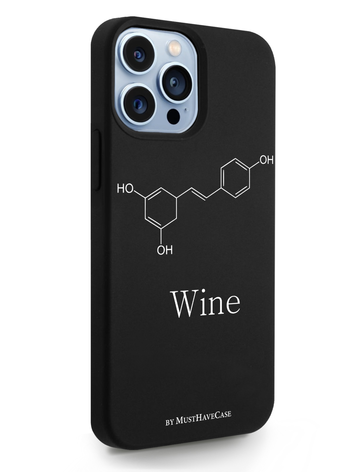 Чехол MustHaveCase для iPhone 13 Pro Max Молекула вина черный