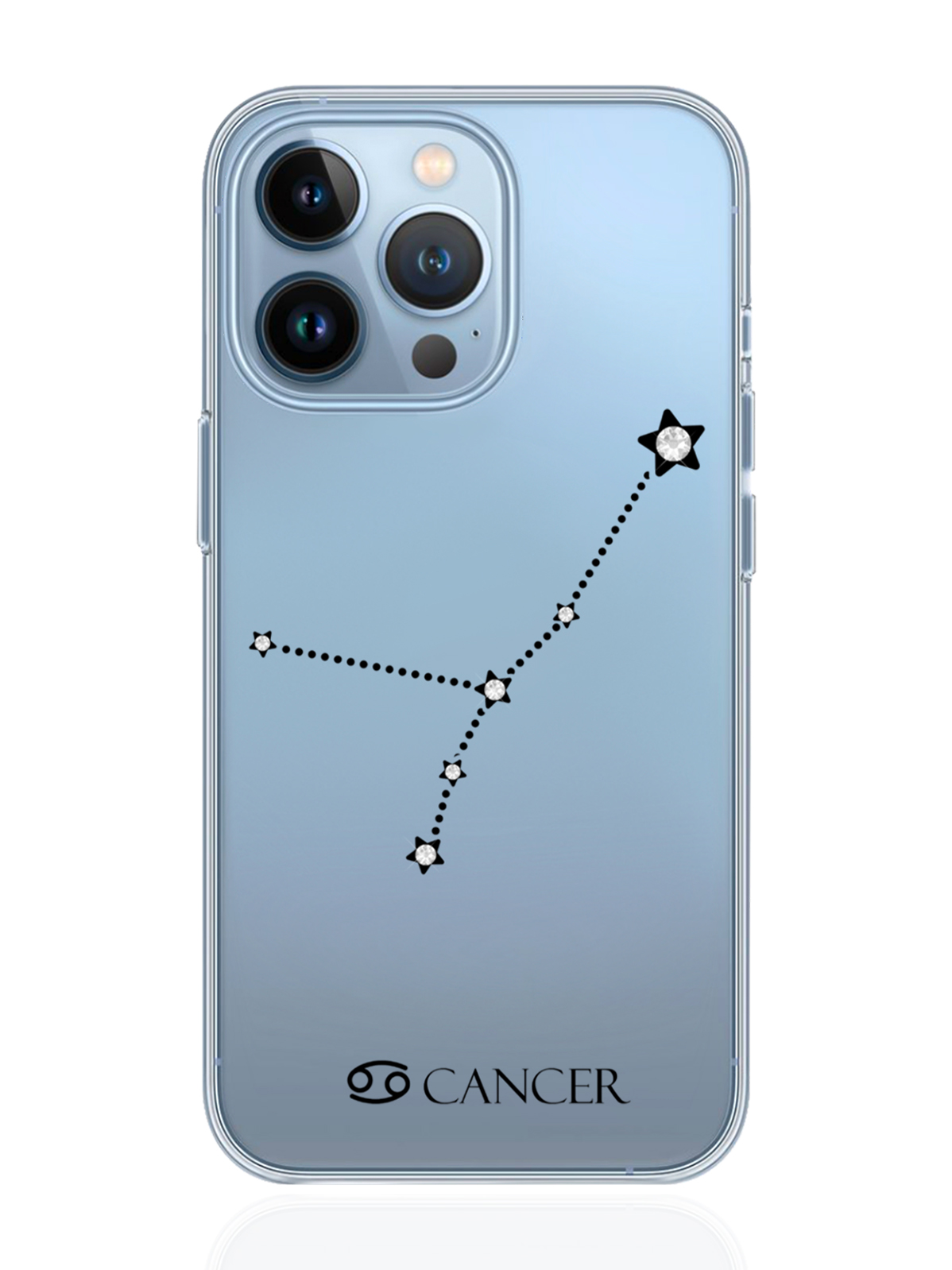 Чехол с инкрустацией кристаллами Lux для iPhone 13 Pro Рак Cancer
