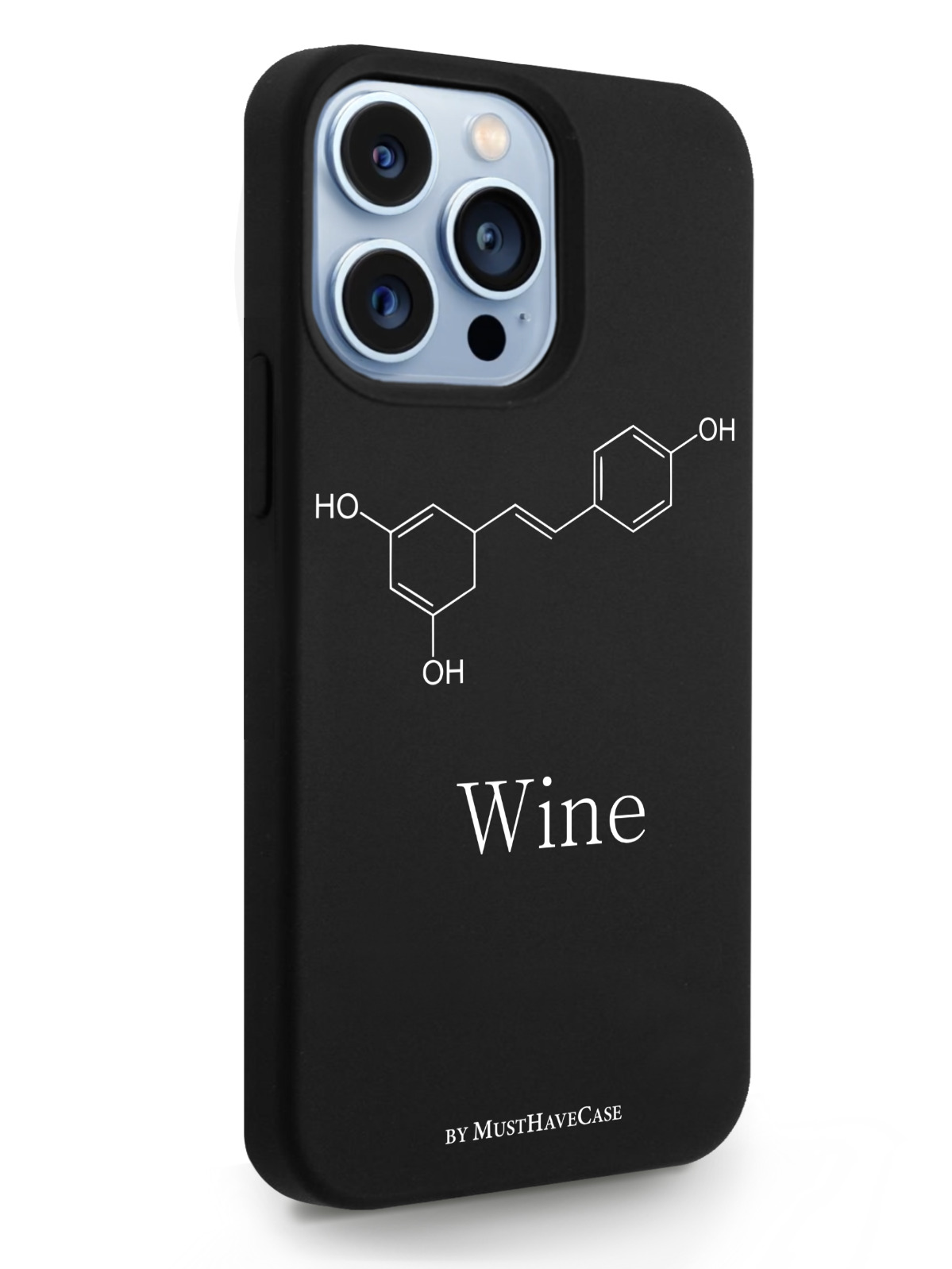 Чехол MustHaveCase для iPhone 13 Pro Молекула вина черный