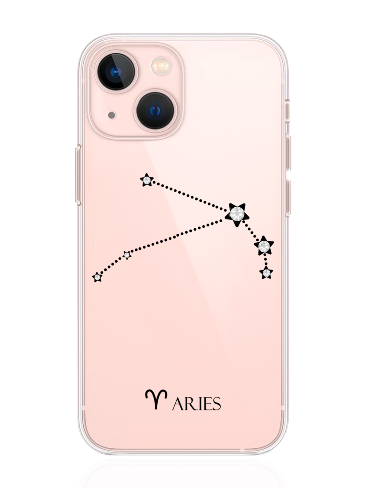 Чехол с инкрустацией кристаллами Lux для iPhone 13 Mini Овен Aries