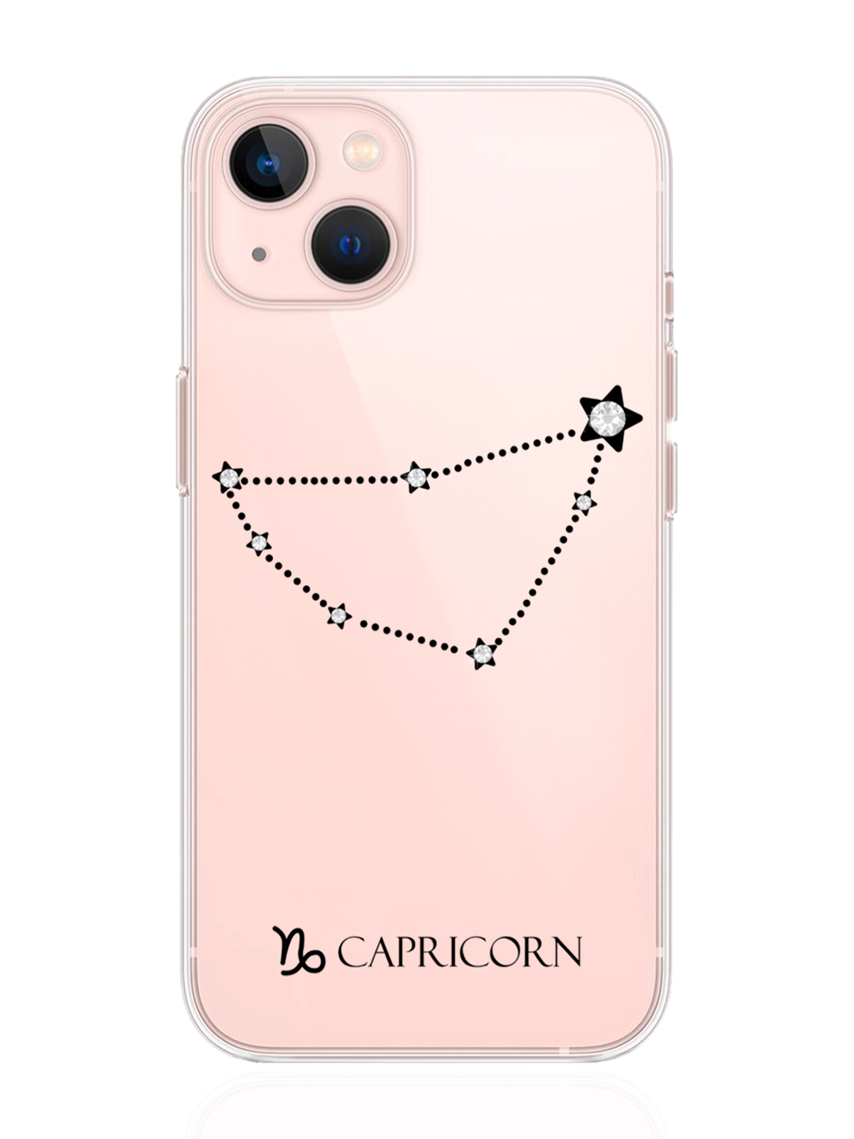 Чехол с инкрустацией кристаллами Lux для iPhone 13 Козерог Capricorn