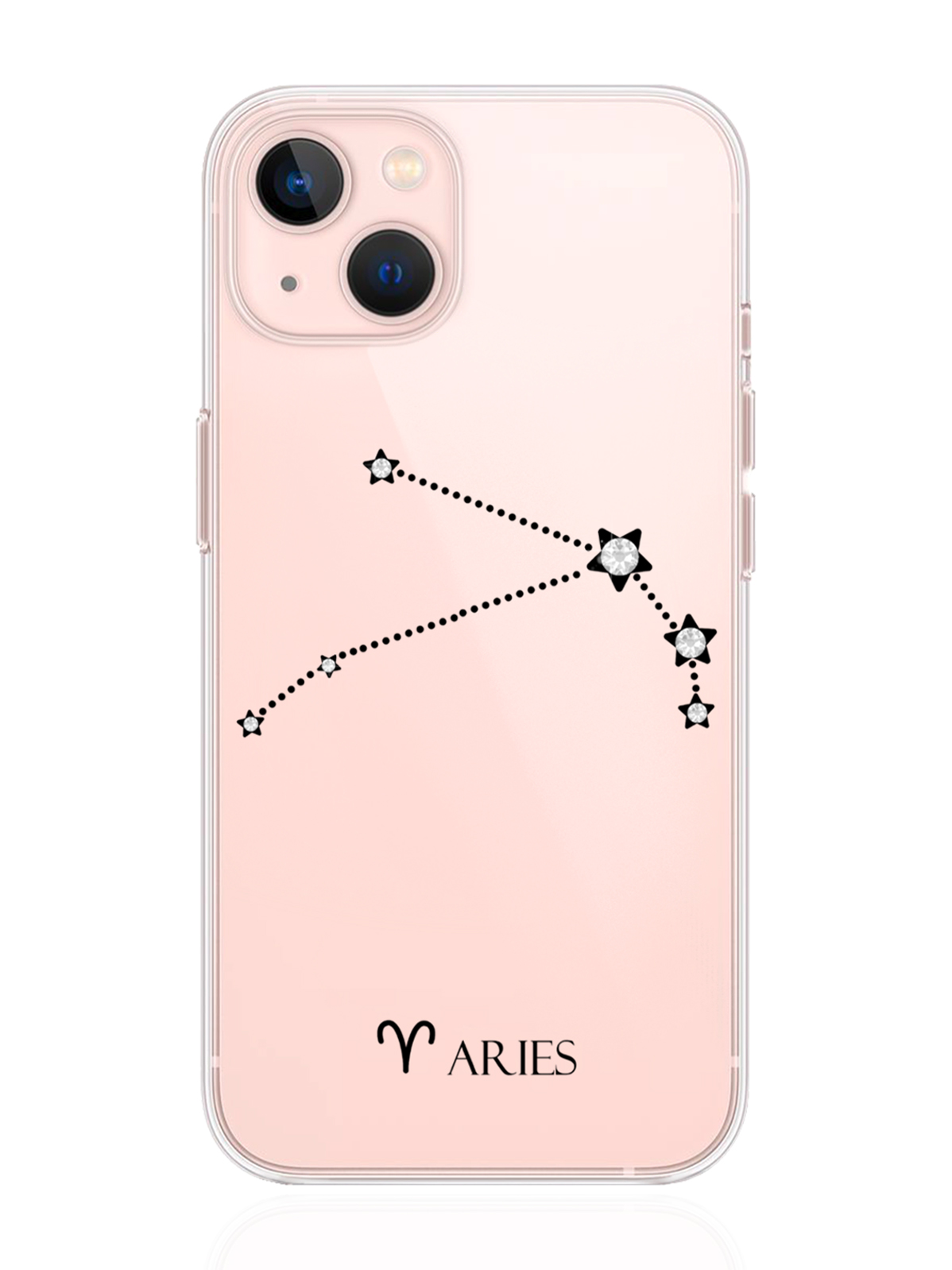 Чехол с инкрустацией кристаллами Lux для iPhone 13 Овен Aries