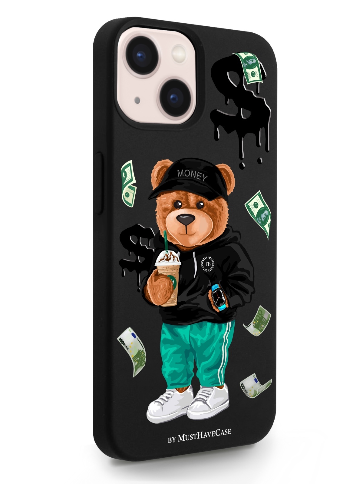 Чехол MustHaveCase для iPhone 13 Мишка Тони черный
