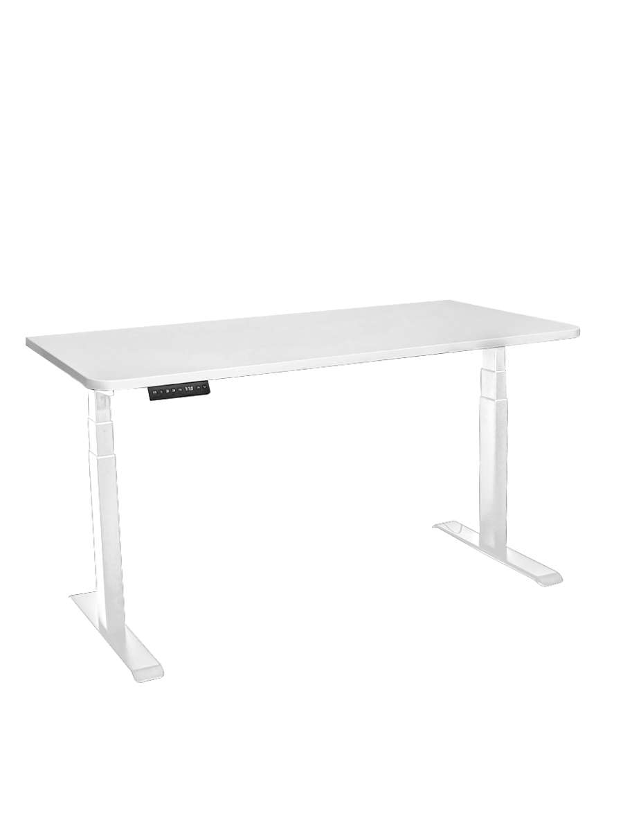 Письменный стол с регулировкой высоты LuxAlto электрический, белый, 140x70x2,5см, 34183