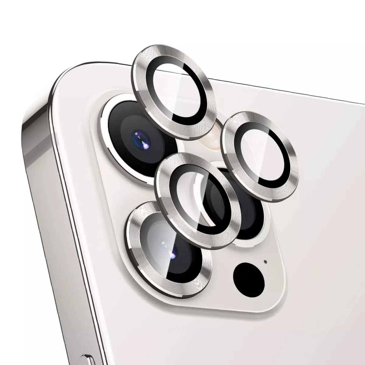 Защитное стекло линзы QVATRA на камеру iPhone 14 Pro Серебристый