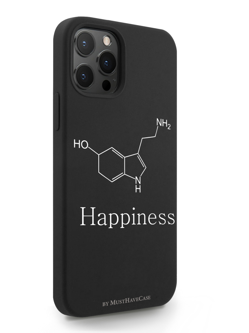Чехол MustHaveCase для iPhone 12 Pro Max Молекула счастья черный