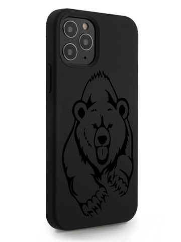 Чехол MustHaveCase для iPhone 12/12 Pro Медведь черный