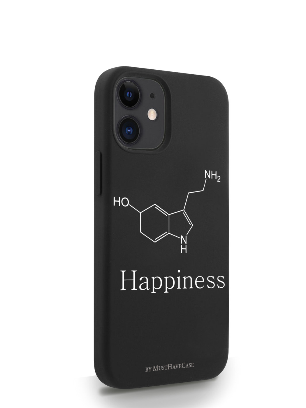 Чехол MustHaveCase для iPhone 12 Mini Молекула счастья черный