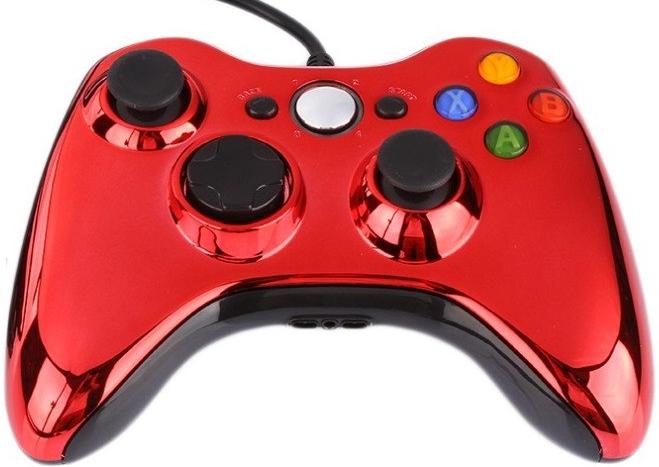 Геймпад NoBrand для Xbox 360 Chrome Red (Не оригинал)