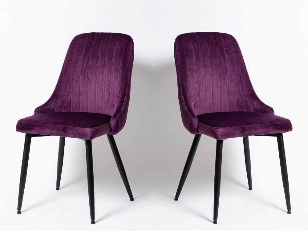 Комплект стульев 2 шт. La Room UDC 21075, черный/пурпурный