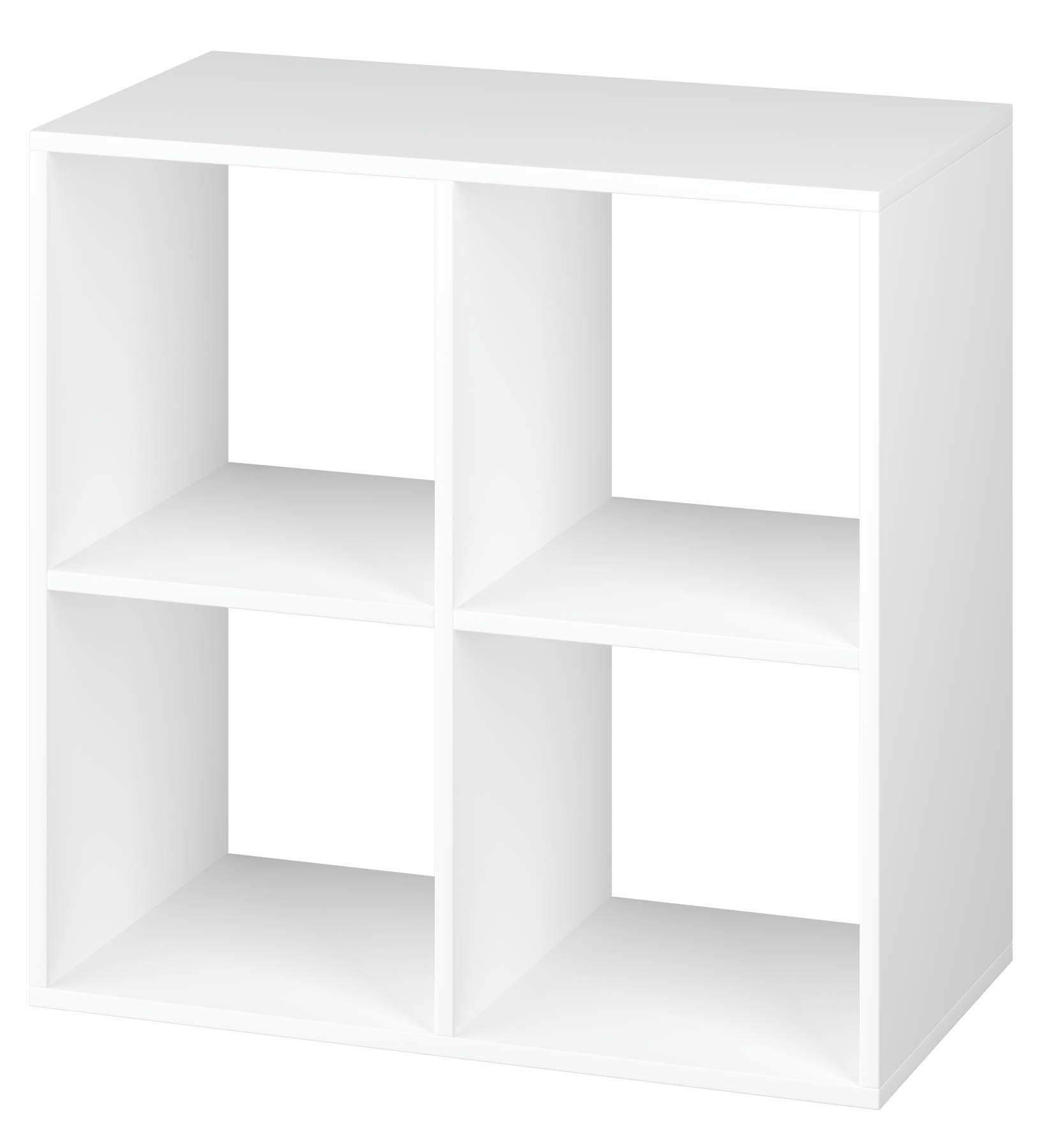 Стеллаж Е1 куб 4 ячейки 70,9х37,6х70, Белый снег