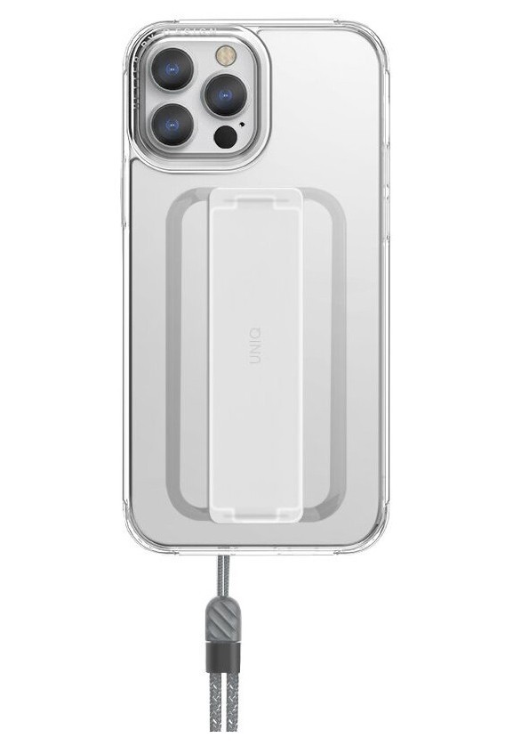Чехол Uniq для iPhone 13 Proсо шнурком Clear