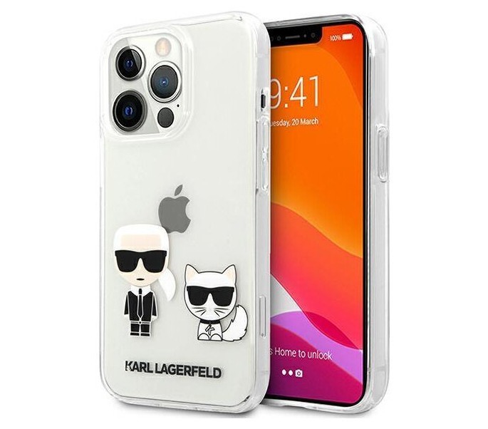 Чехол CG Mobile Karl Lagerfeld PC/TPU Karl Choupette Hard для iPhone 13 Pro, Прозрачный