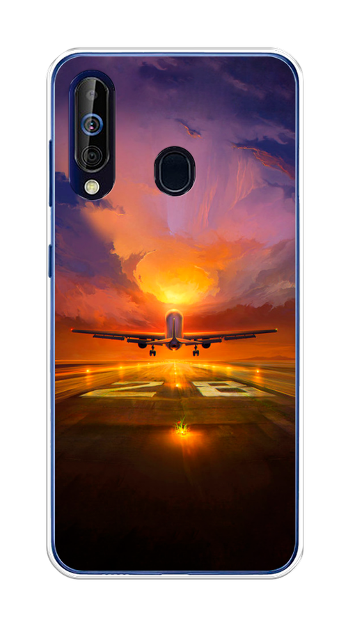 Чехол на Samsung Galaxy A60 "Самолет на посадке"