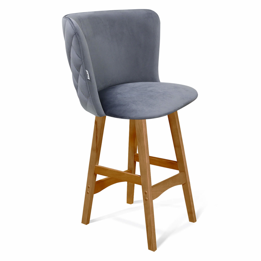 Барный стул Sheffilton 188506, светлый орех/нейтральный серый