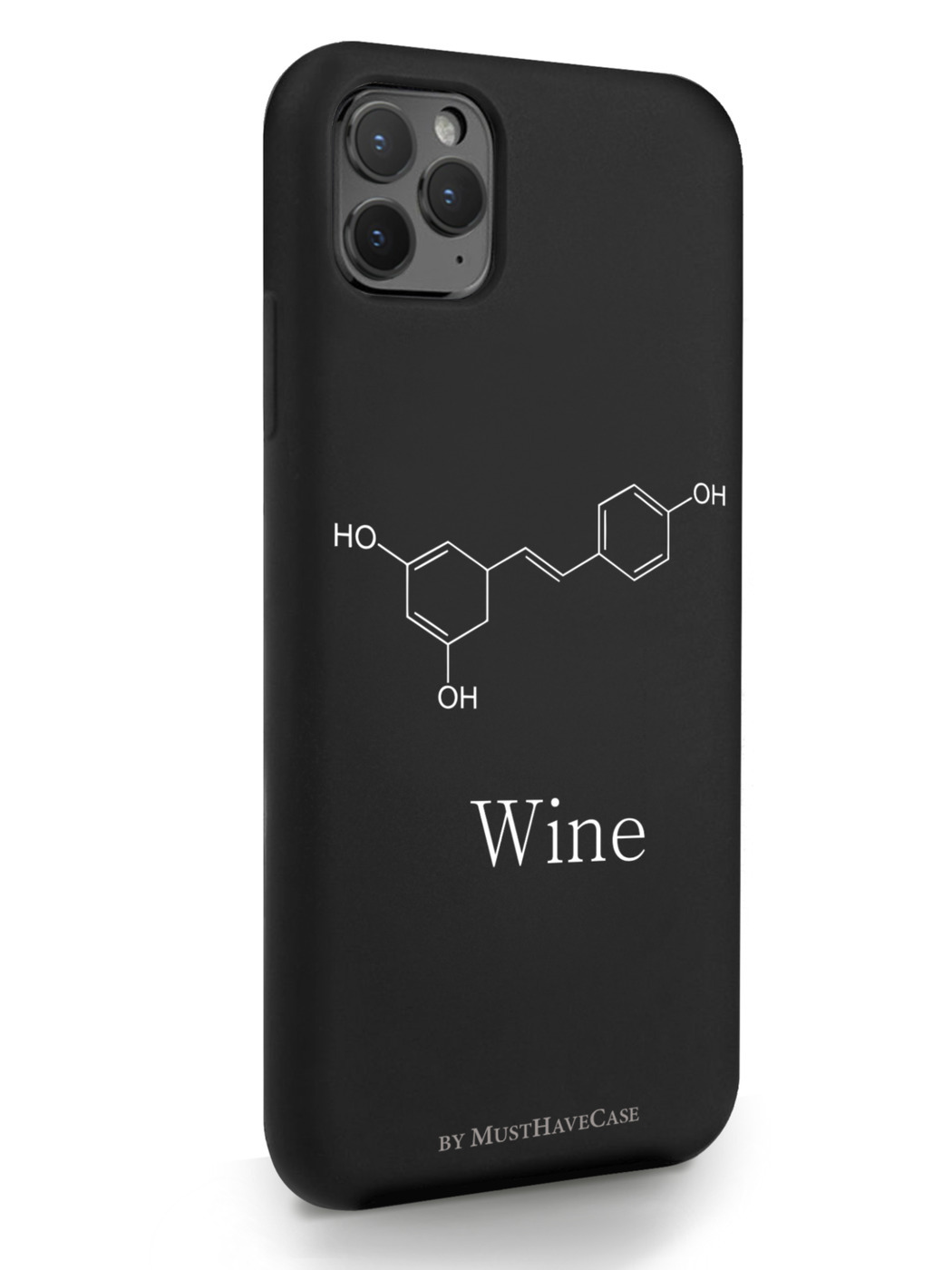 Чехол MustHaveCase для iPhone 11 Pro Max Молекула вина черный