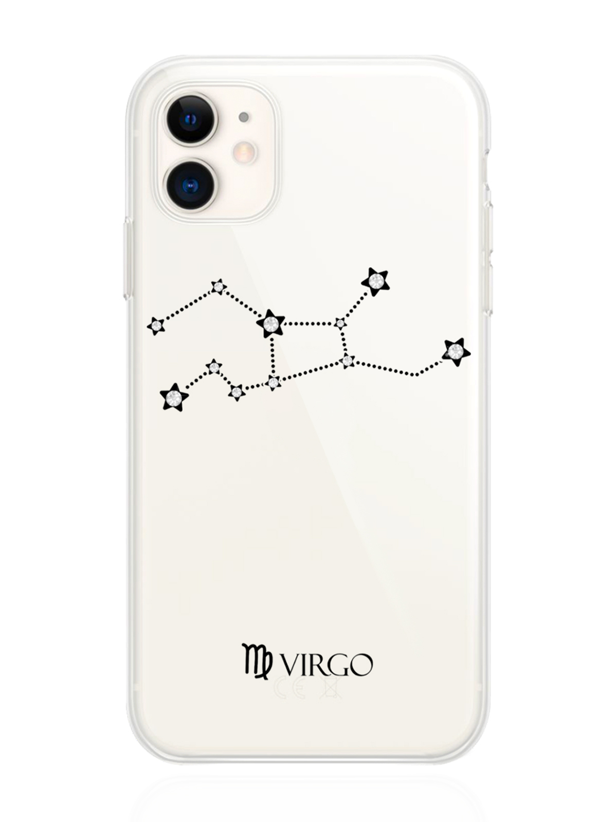 Чехол с инкрустацией кристаллами Lux для iPhone 11 Дева Virgo