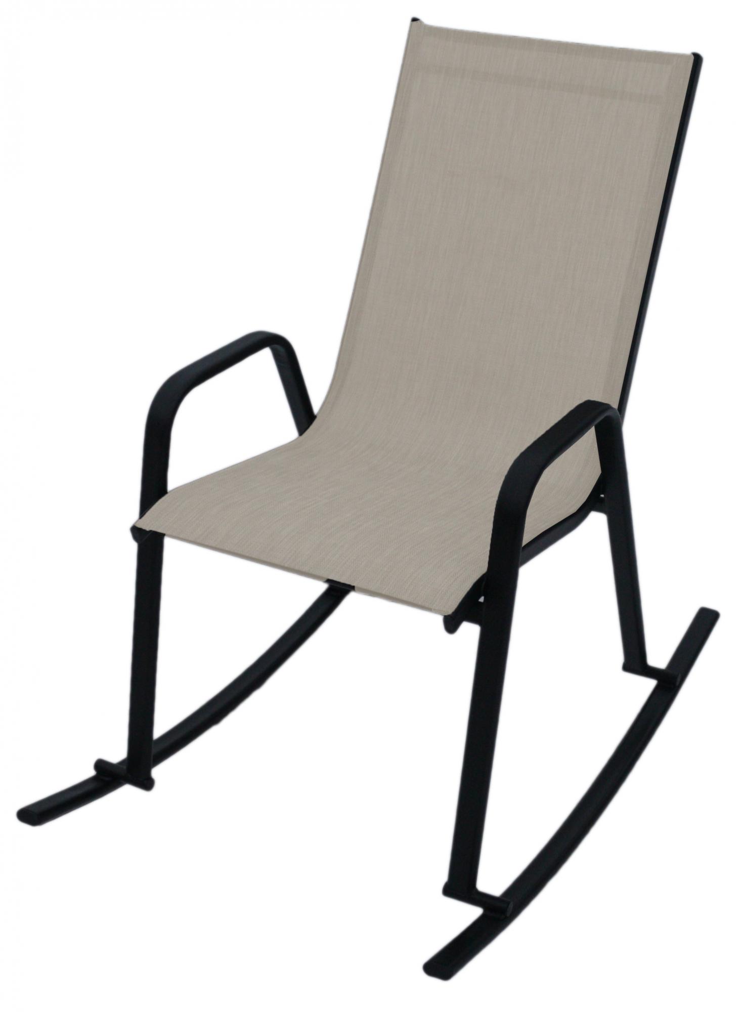 Кресло -качалка Сан-Ремо арт.С-123 черный серо-бежевый,  "Garden story"