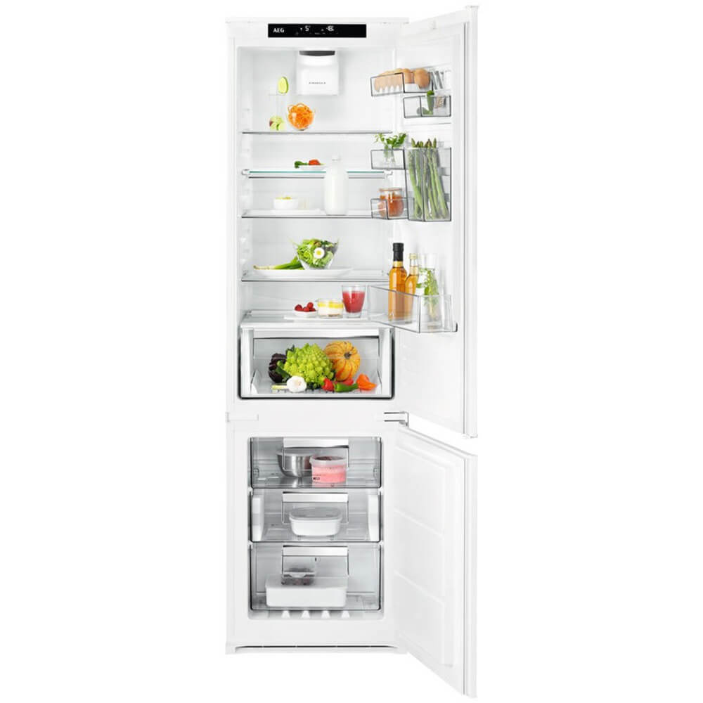 Встраиваемый холодильник AEG SCE819E5TS белый, черный