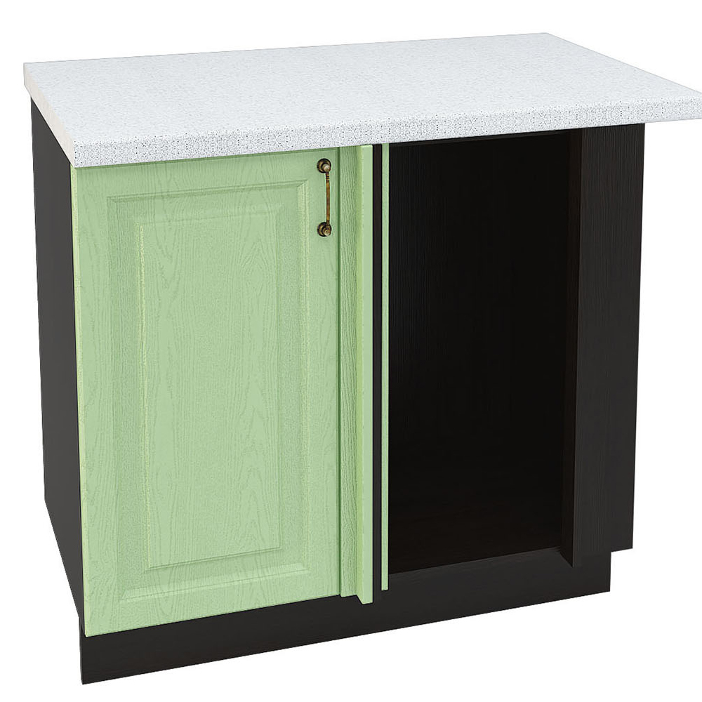 Шкаф кухонный напольный, Сурская мебель, угловой, 591684, Венге/Дуб оливковый