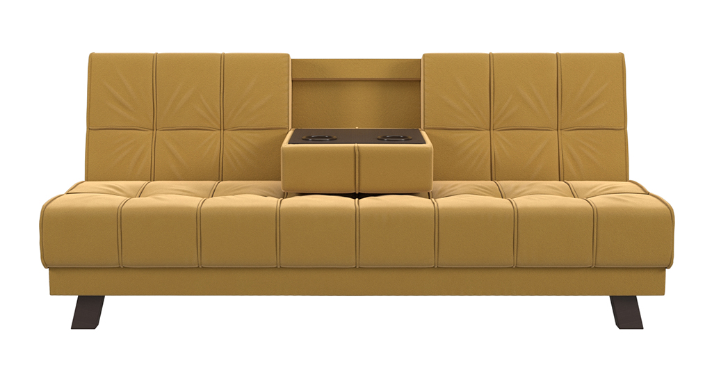 Диван-кровать 4Home Винсент, 188x85x88 см, Книжка, желтый, микровельвет