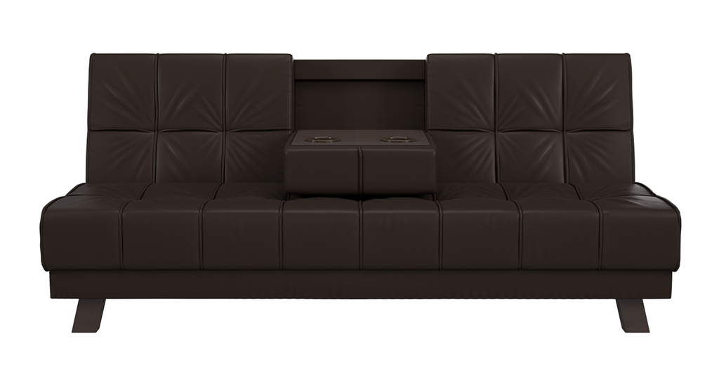 Диван-кровать 4Home Винсент, 188x85x88 см, Книжка, коричневый, экокожа