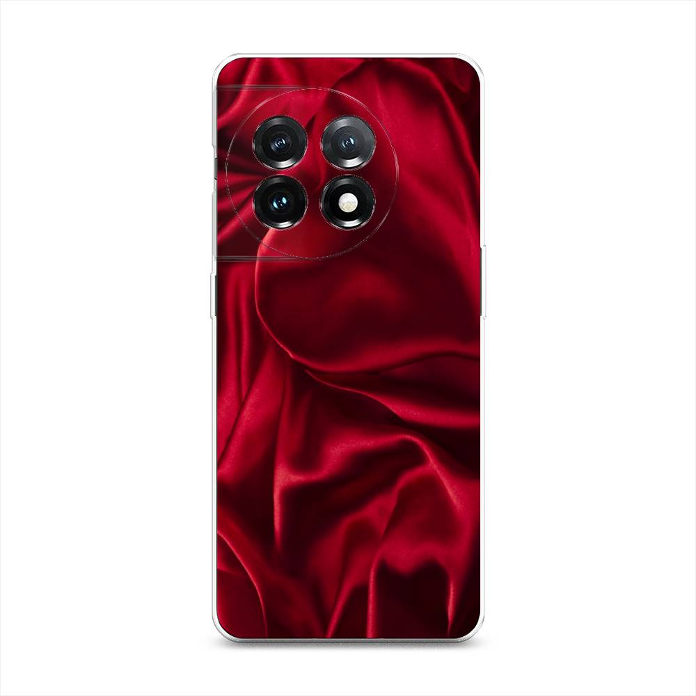 Чехол Awog на OnePlus 11 "Текстура красный шелк"