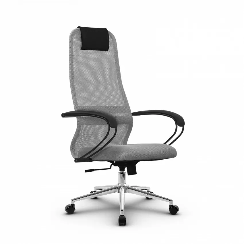 Кресло компьютерное SU-B-8/подл.130/осн.009 Светло-серый/Светло-серый